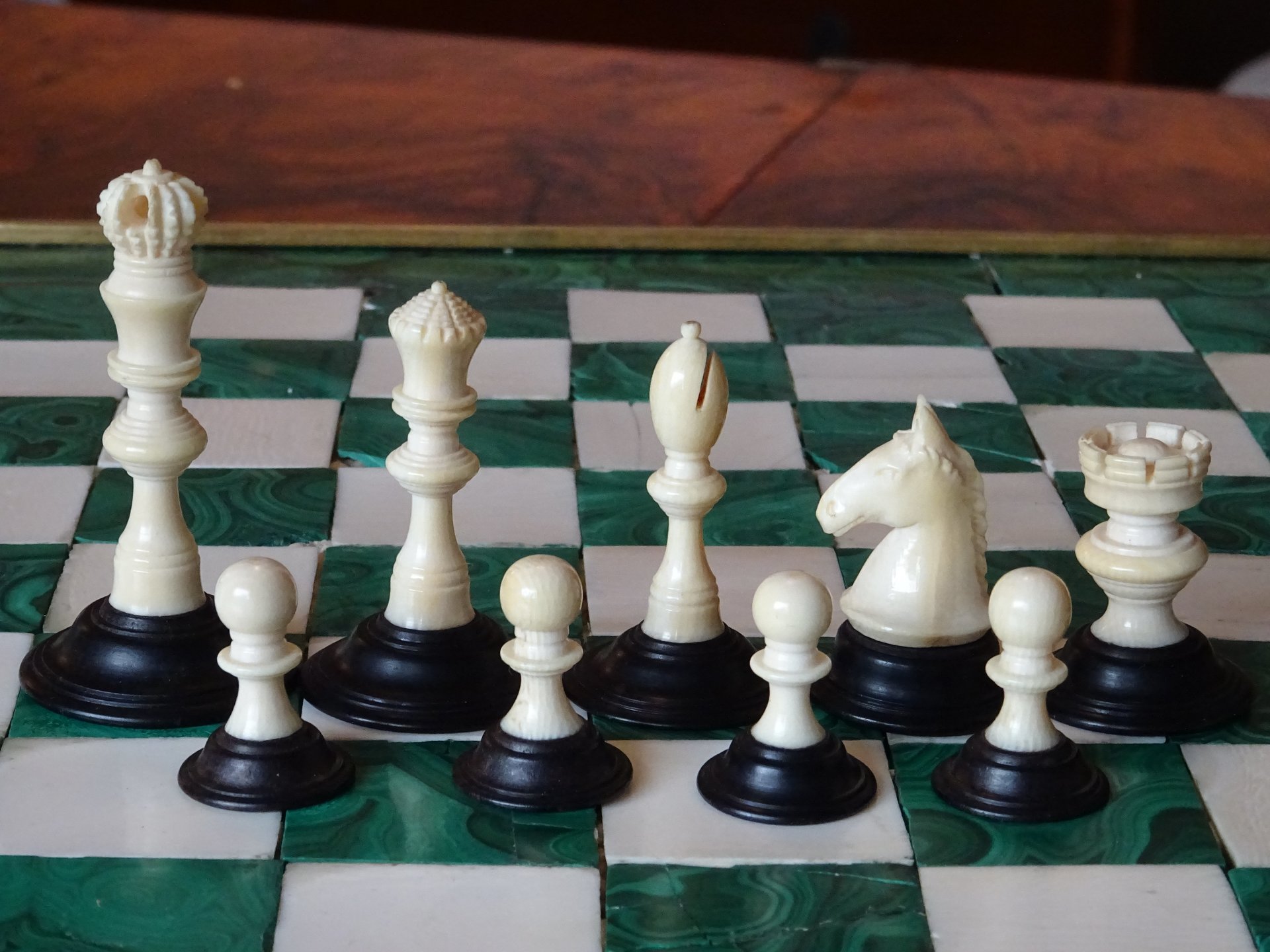 Indian Ebony and Ivory Chess Set, ca. 1900