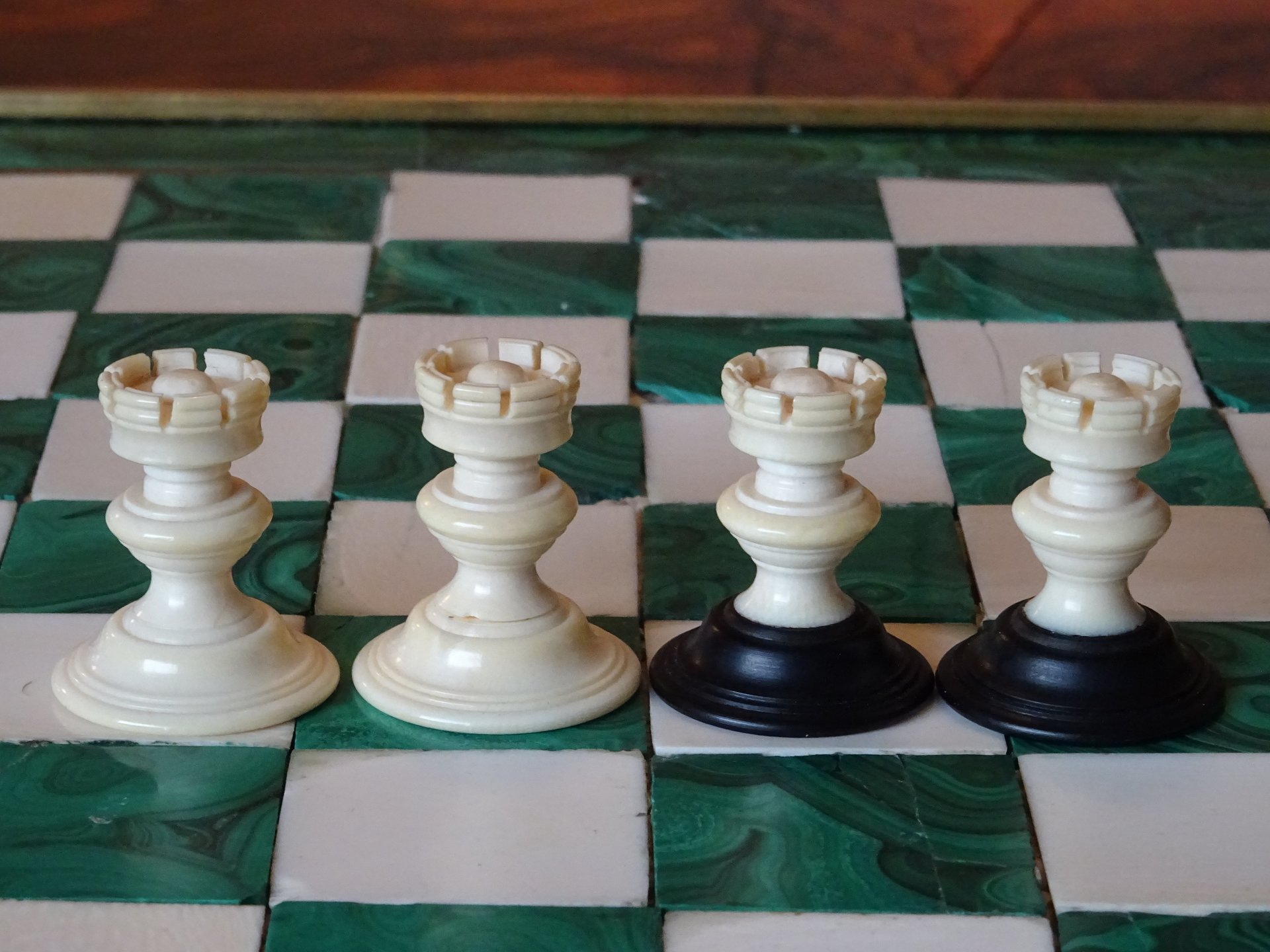 Indian Ebony and Ivory Chess Set, ca. 1900