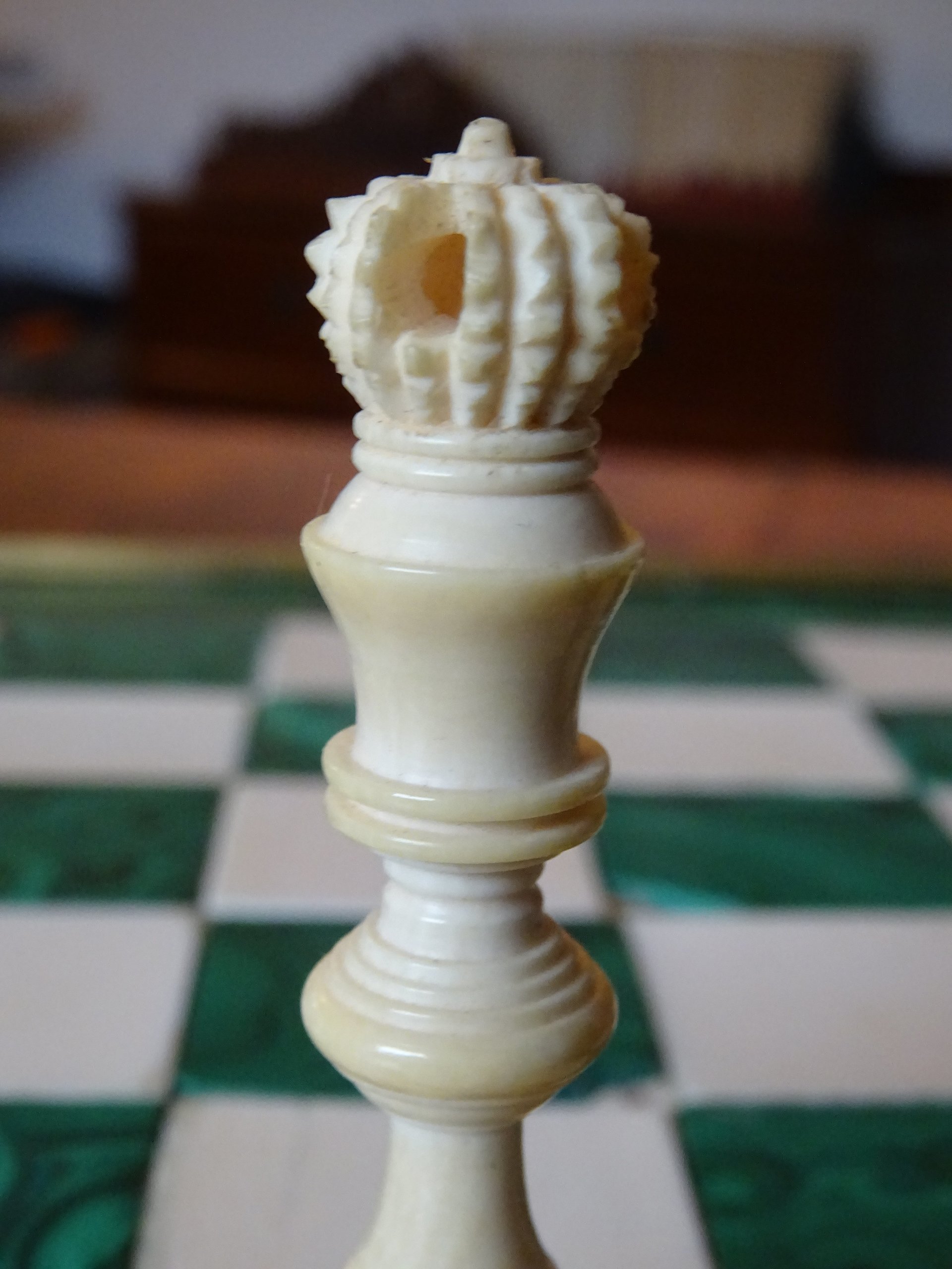 Indian Ebony and Ivory Chess Set, ca. 1900