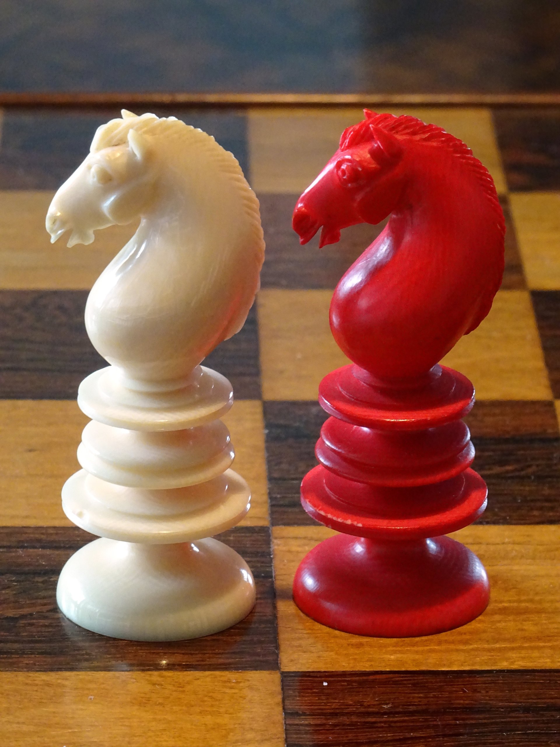 English Ivory Chess Set, "St. George" Pattern, Calvert, ca. 1830