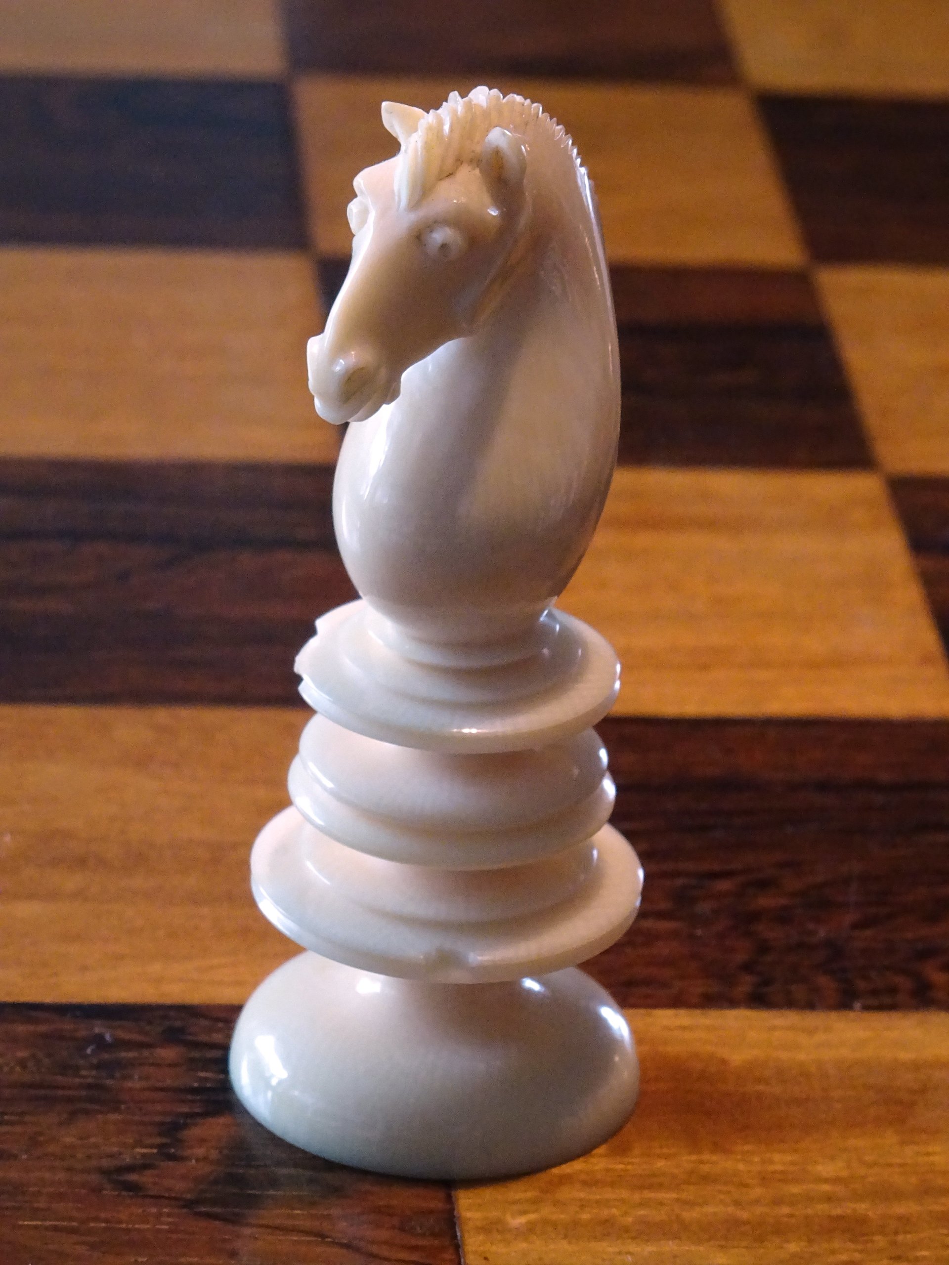 English Ivory Chess Set, "St. George" Pattern, Calvert, ca. 1830