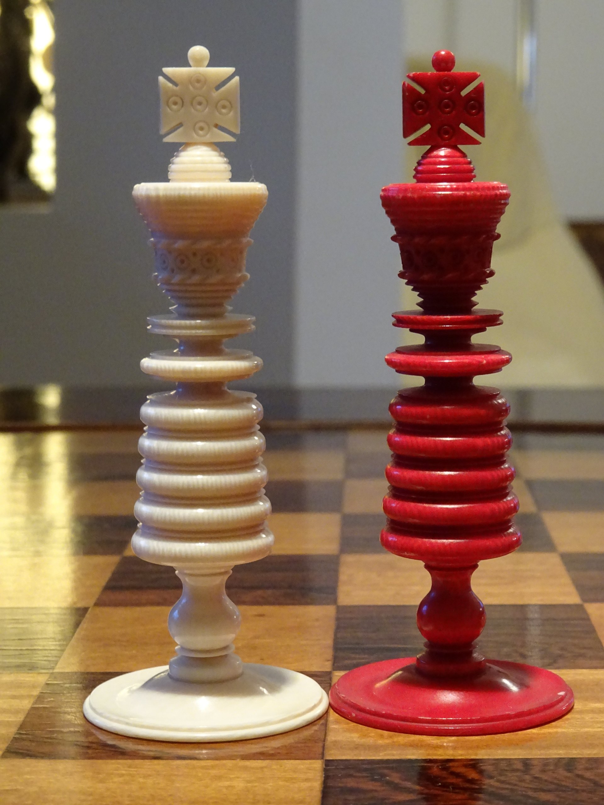 English Ivory Chess Set, Calvert, ca. 1800-1820