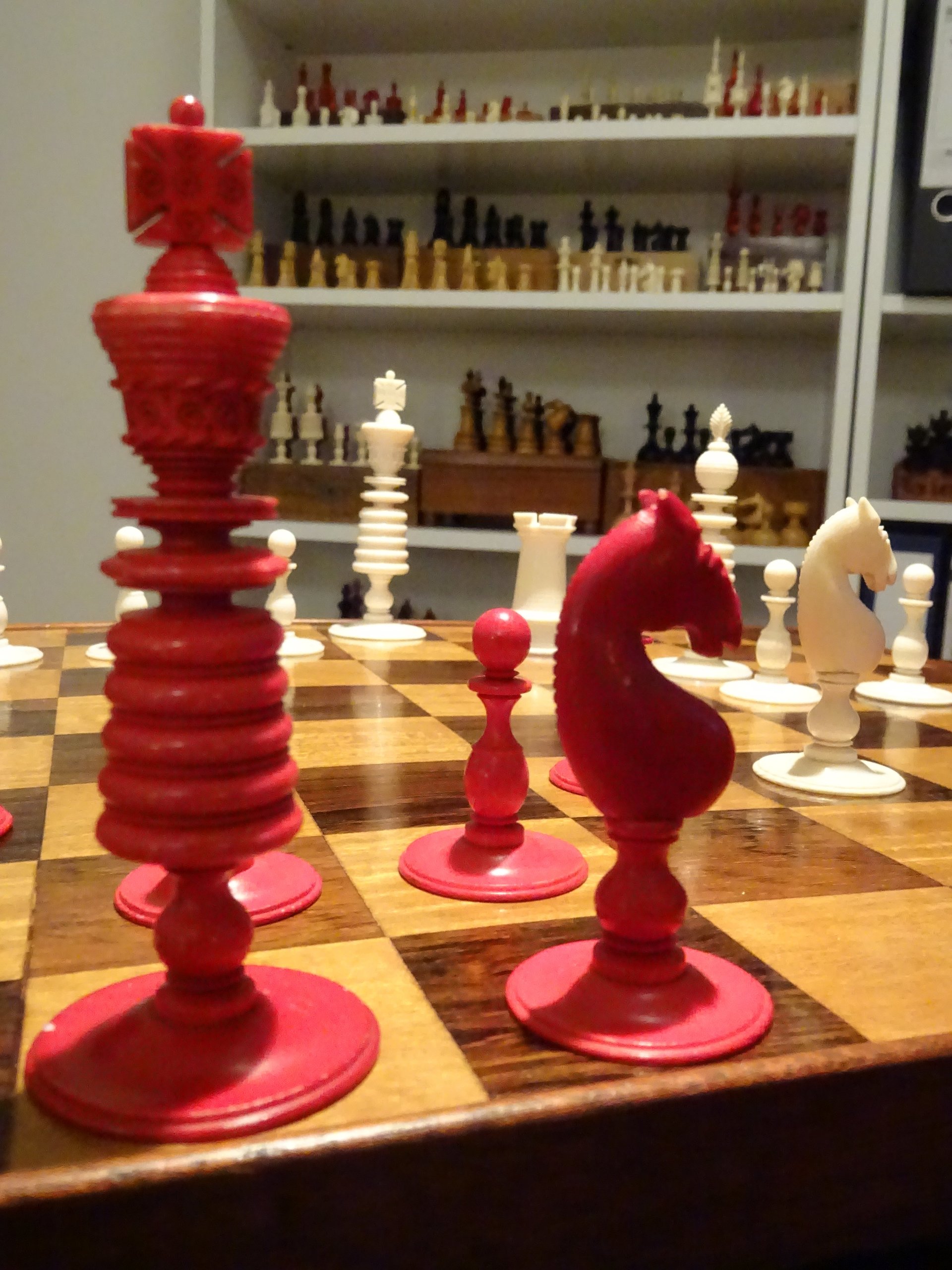 English Ivory Chess Set, Calvert, ca. 1800-1820