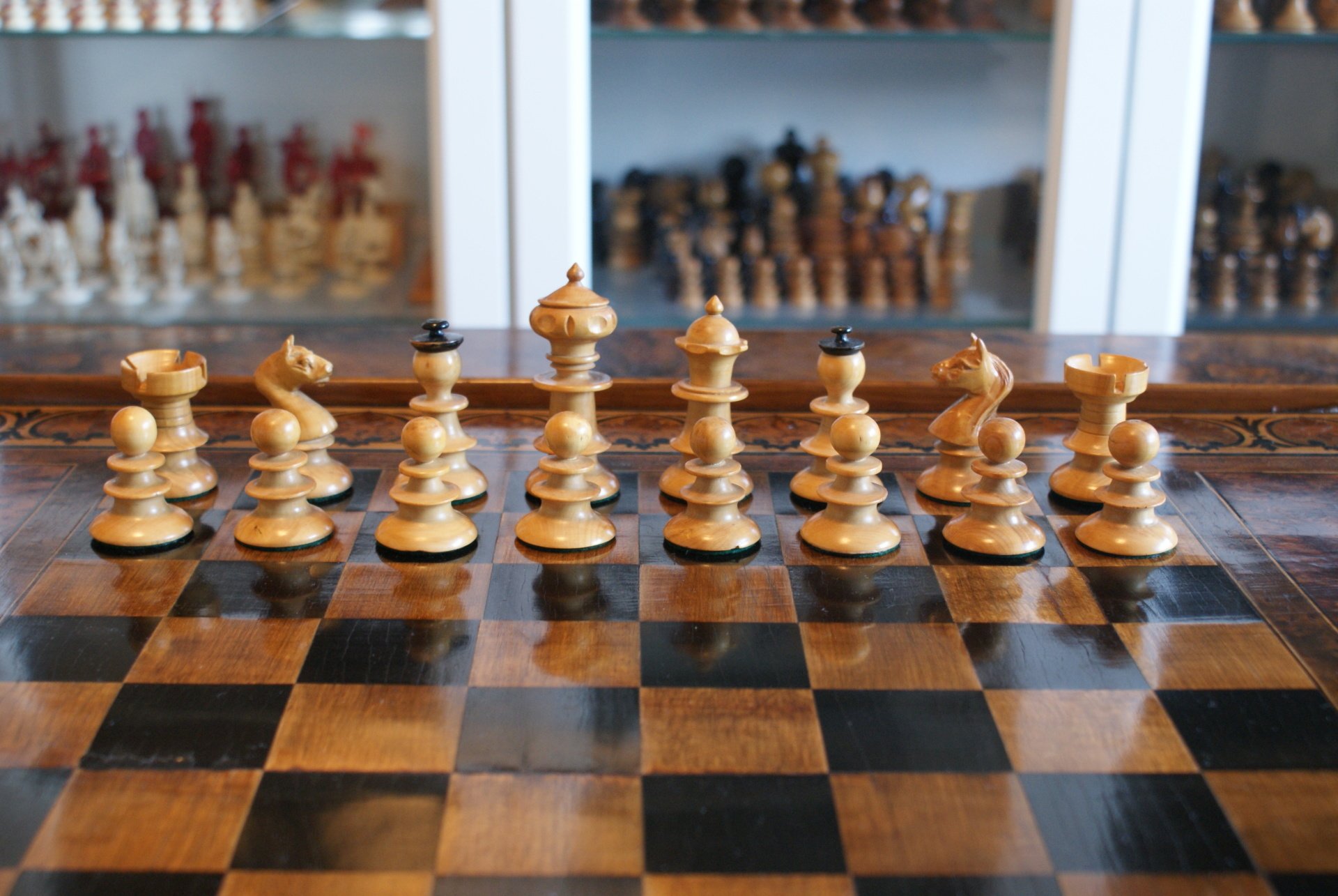Austrian Coffeehouse Chess Set, ca. 1860-1880