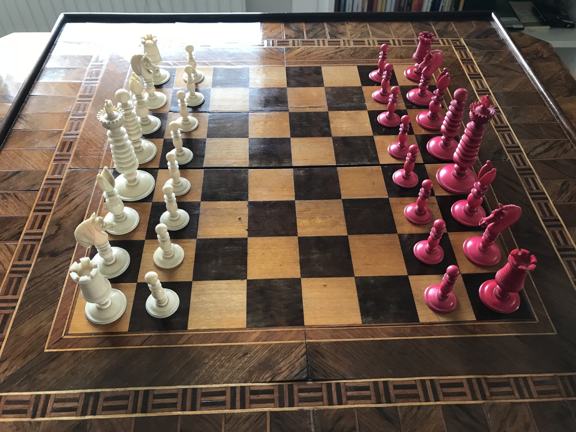 English Ivory Chess Set, Thomas Lund, ca. 1820-1850
