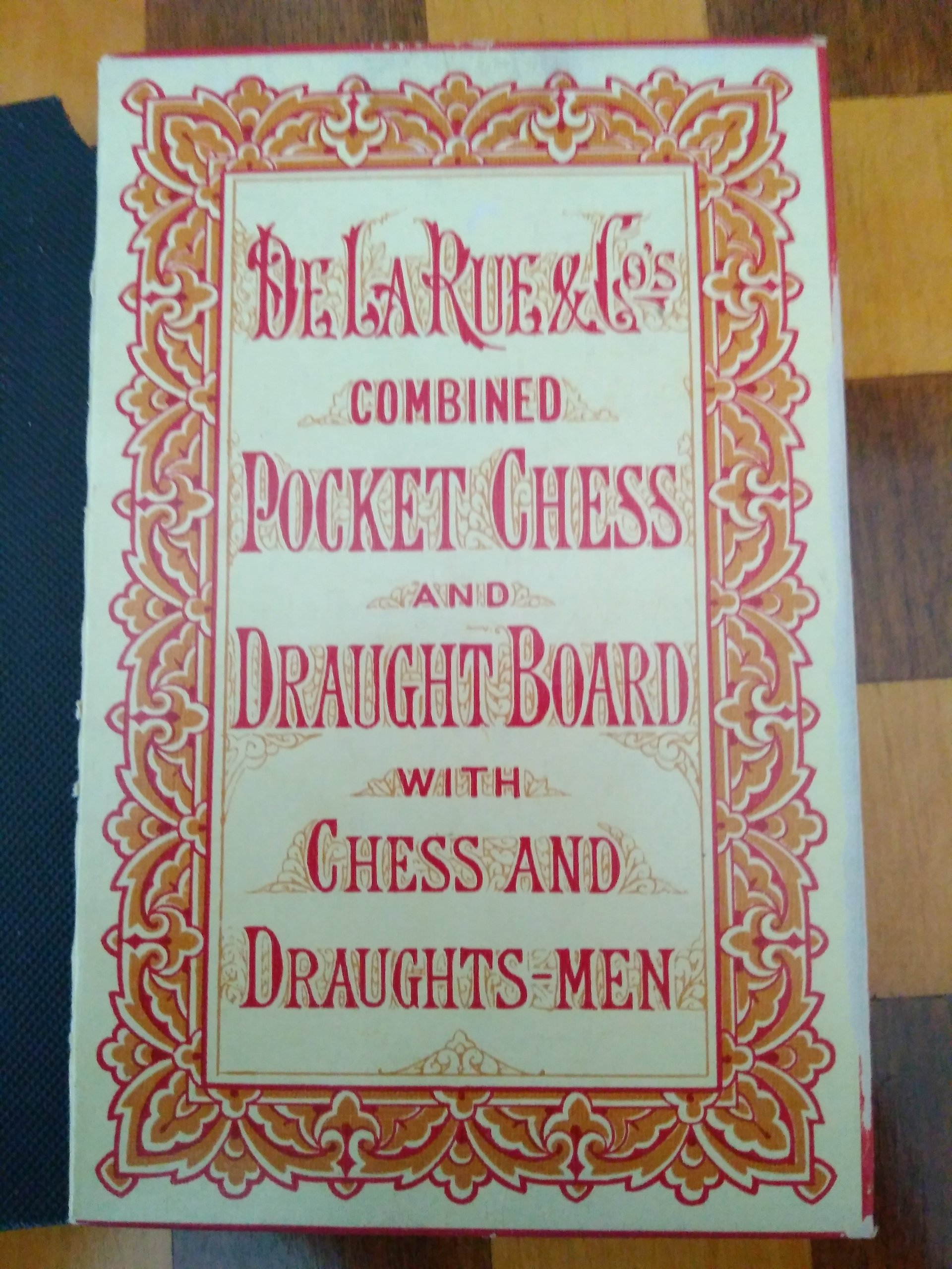 De La Rue Pocket Chess & Draughts Board, ca. 1870
