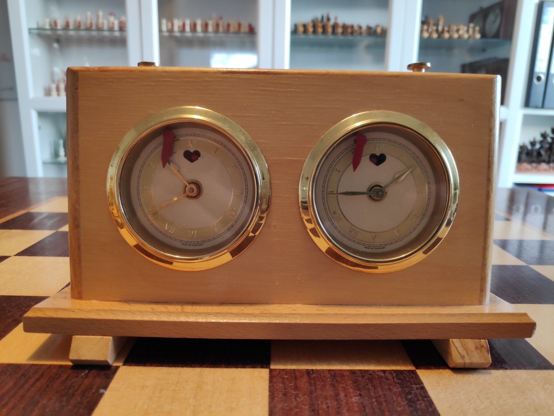 Jerger Chess Clock "Olympia Gold", Germany, ca. 1960