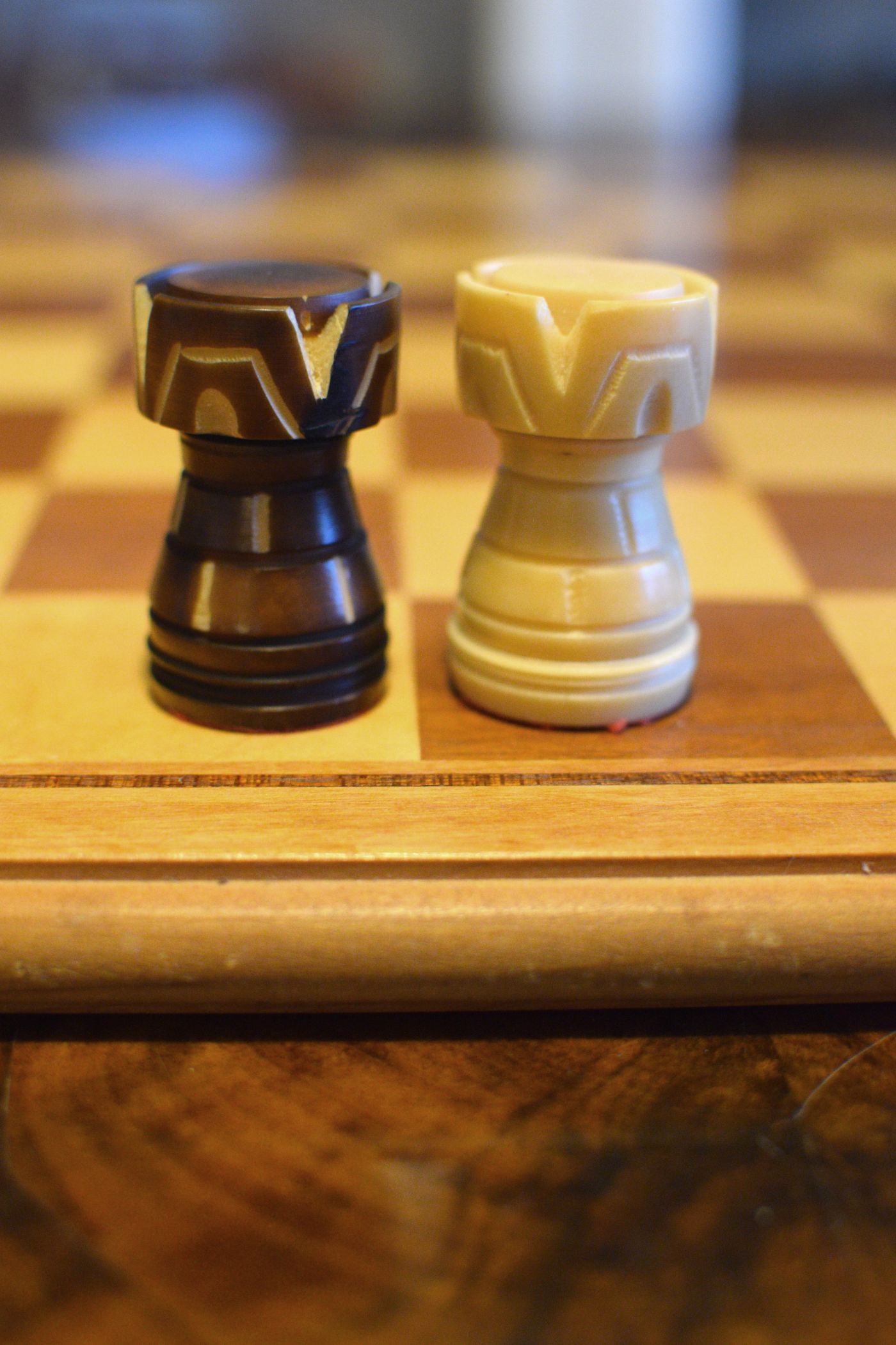 Ecuadorian Figural Tagua Nut Chess Set, 1970's