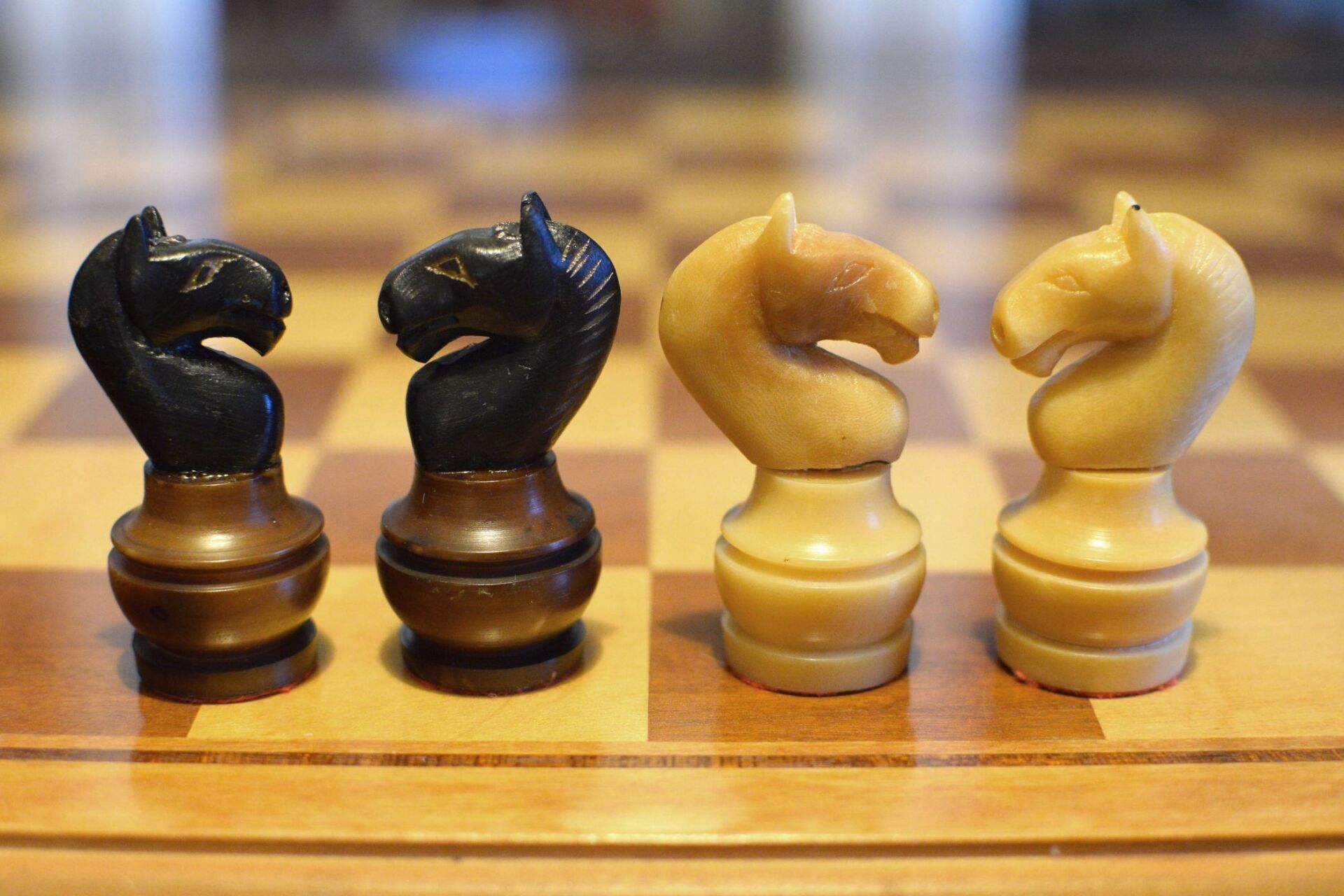 Ecuadorian Figural Tagua Nut Chess Set, 1970's