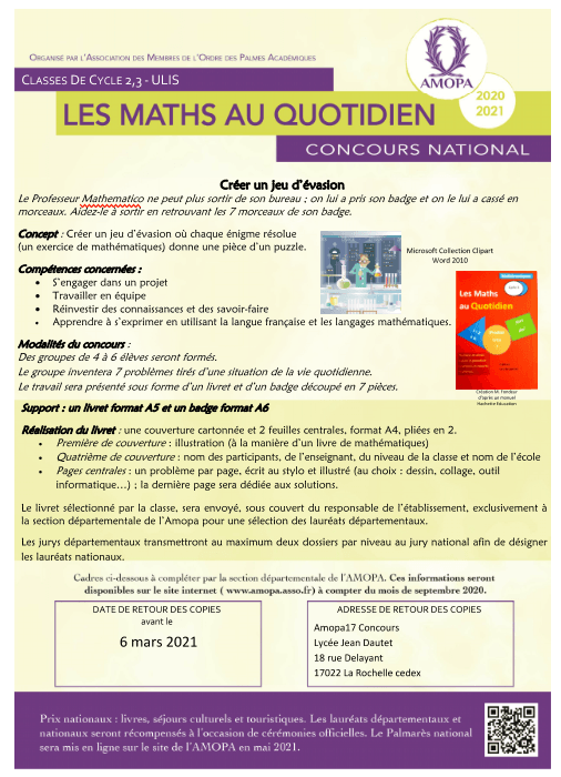 LES MATHS AU QUOTIDIEN