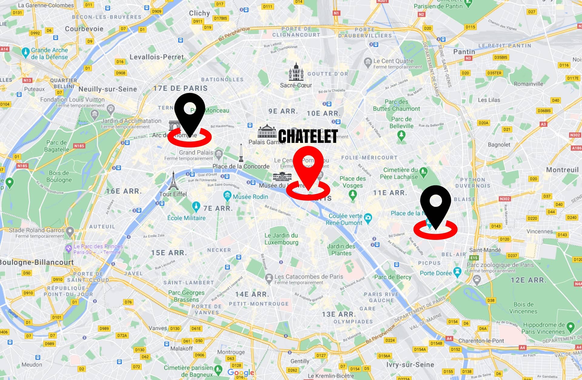 Trouvez facilement notre centre de bronzage de Paris Chatelet