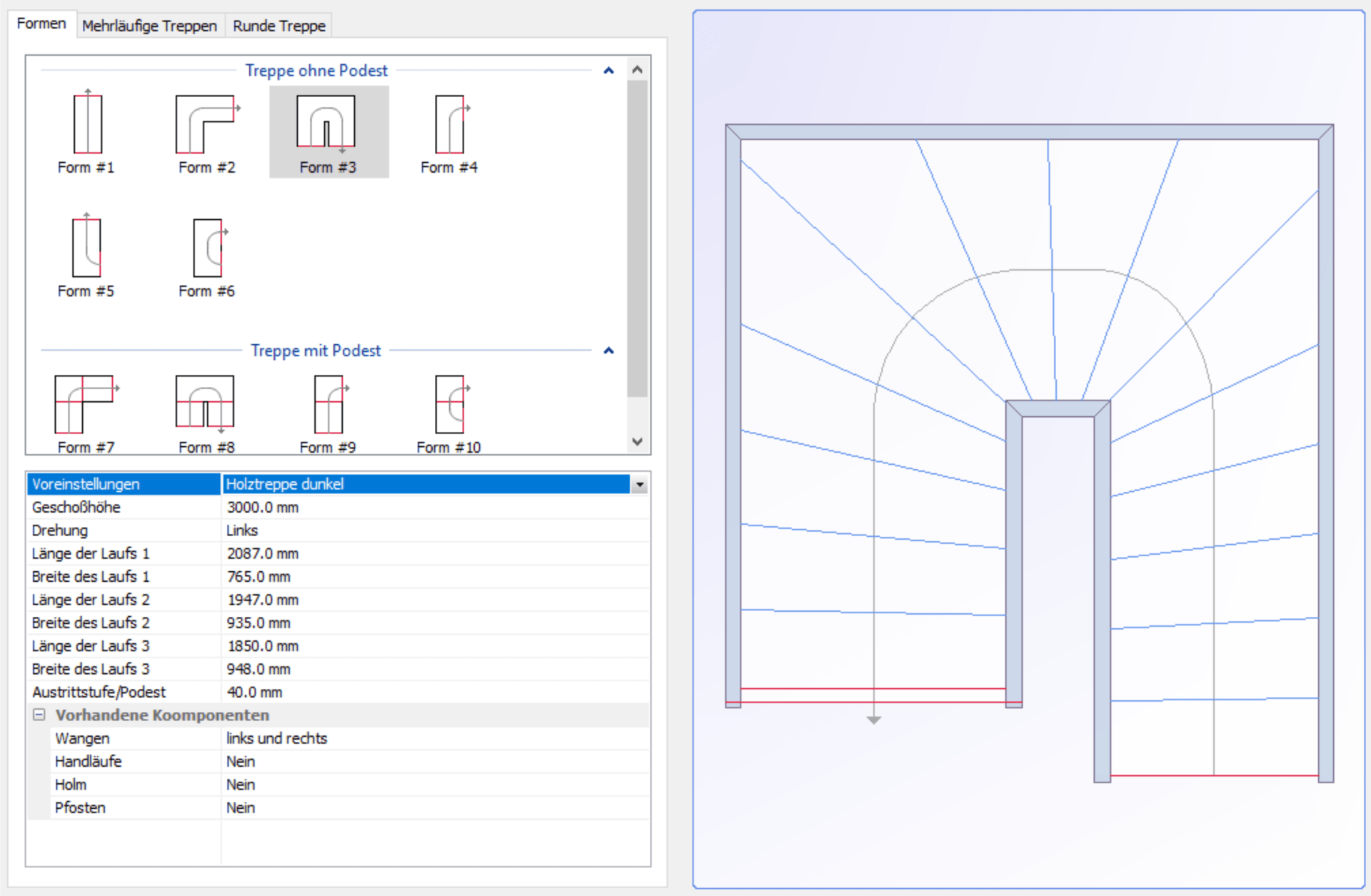 Software für Treppen, Optimierung, Nesting Kalkulation CAD