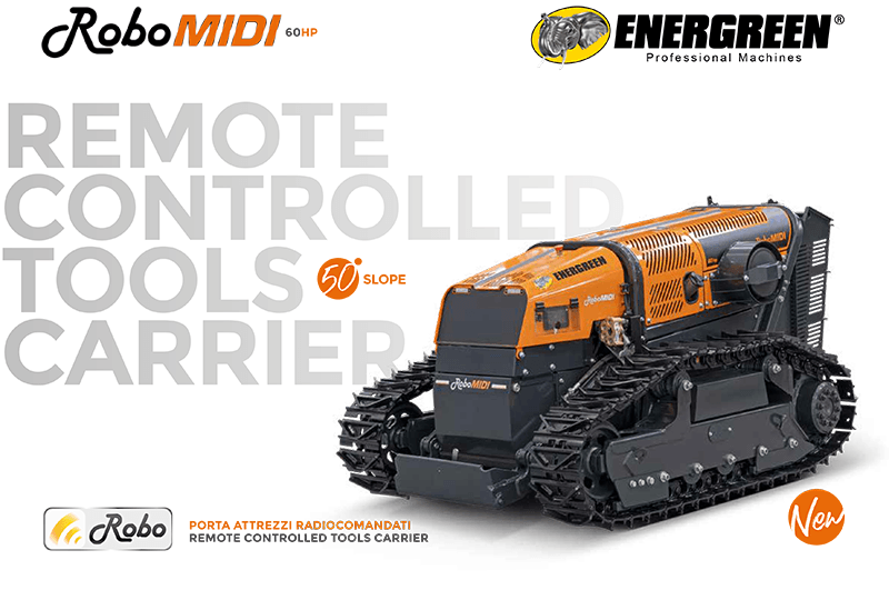 Energreen UK- RoboMIDI 60HP Remote Controlled machine for sale from Green Plant UK