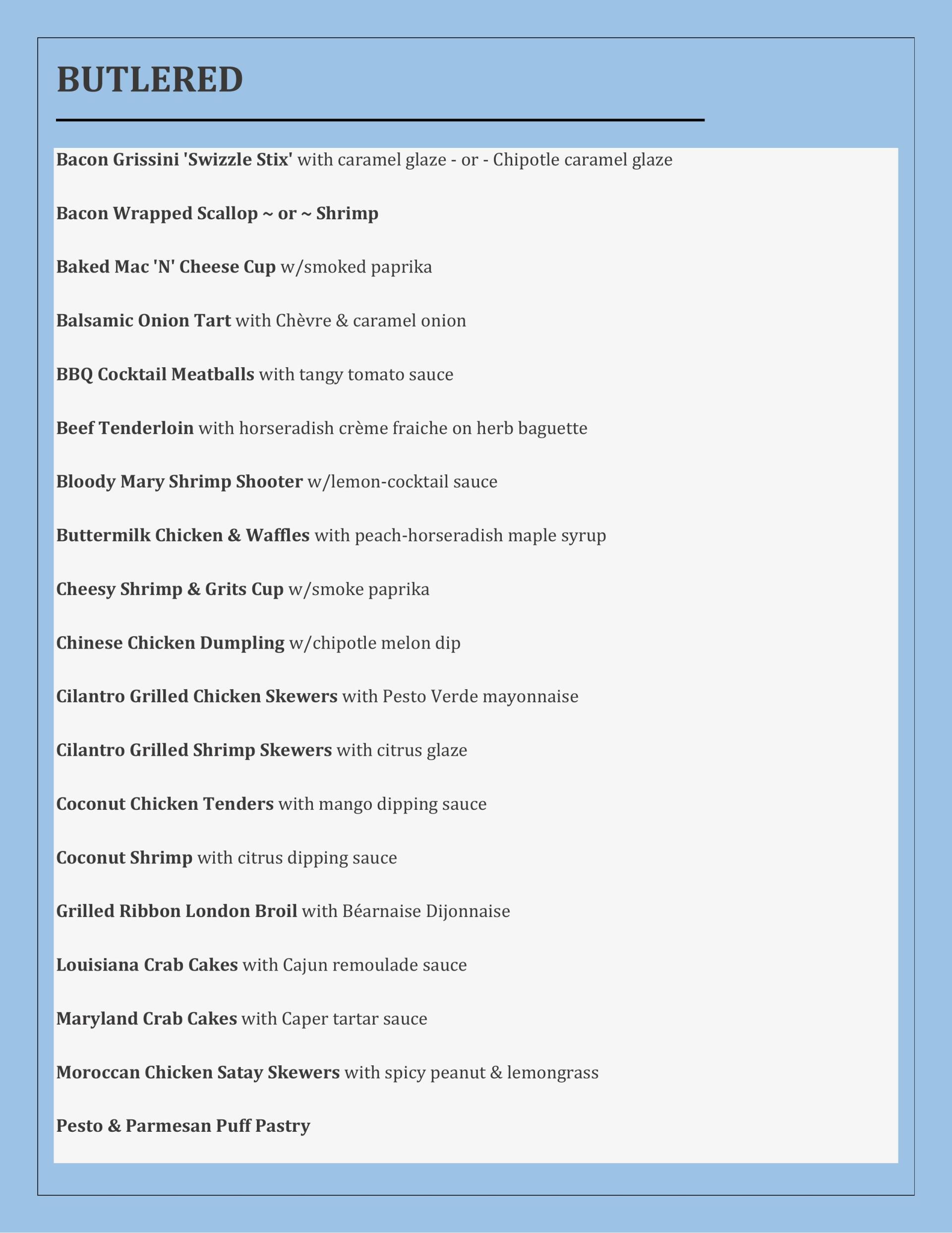 GRK Catering Menu 2024