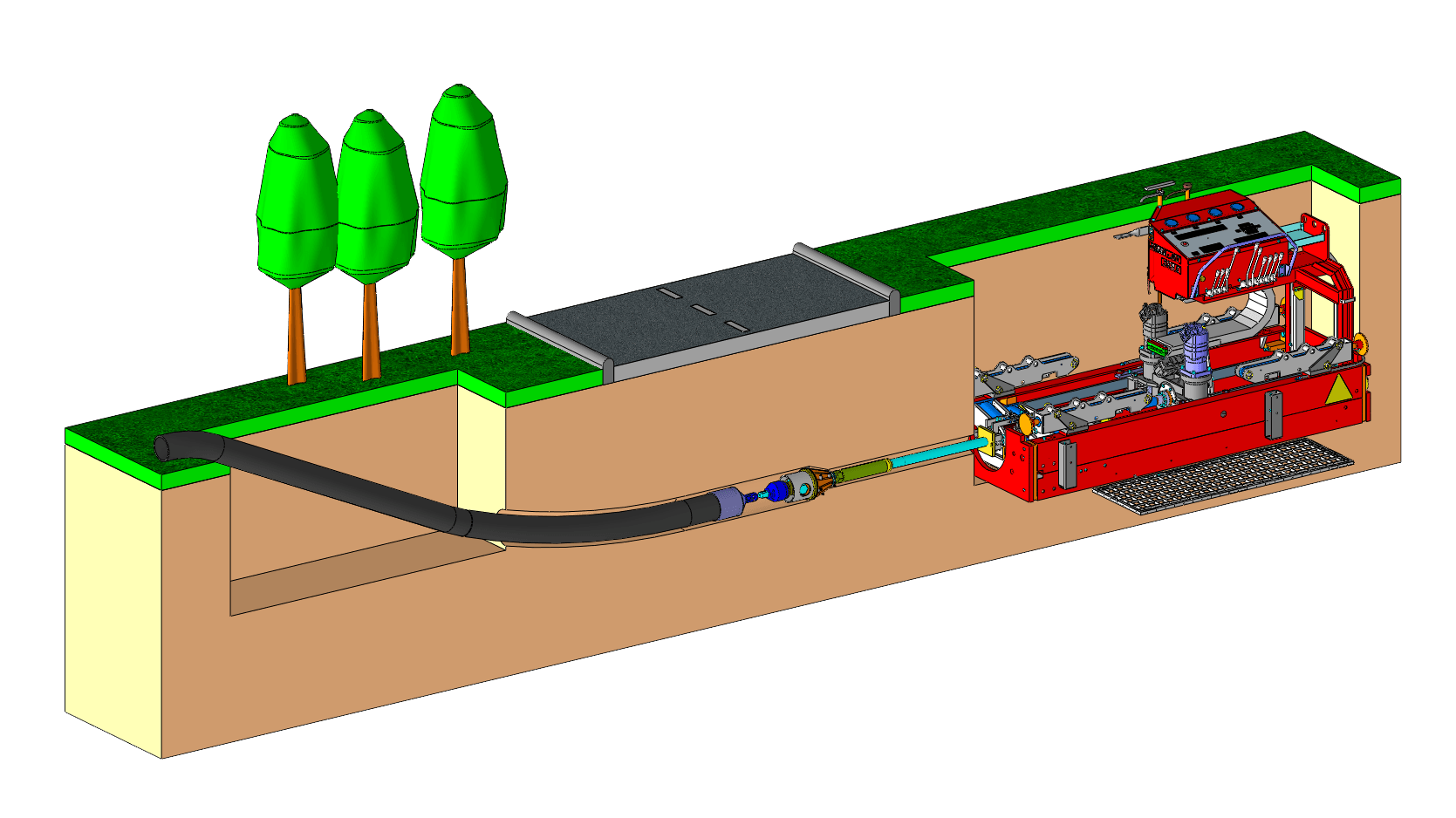 Aquarex Équipement - Forage horizontal dirigé/Le principe