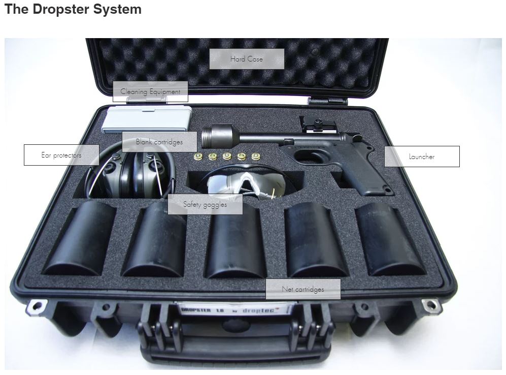 Net gun nonlethal counter-UAV system