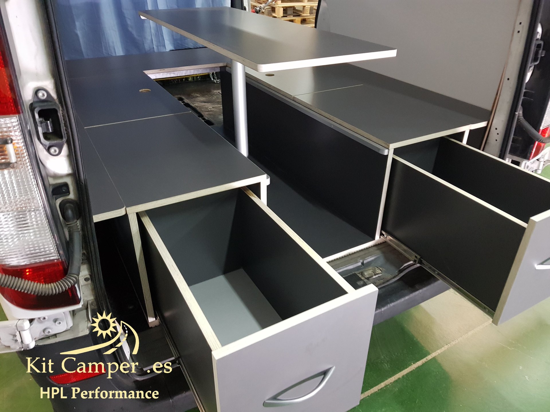 Mueble kit camper para camperizar transit custom, viano o vito