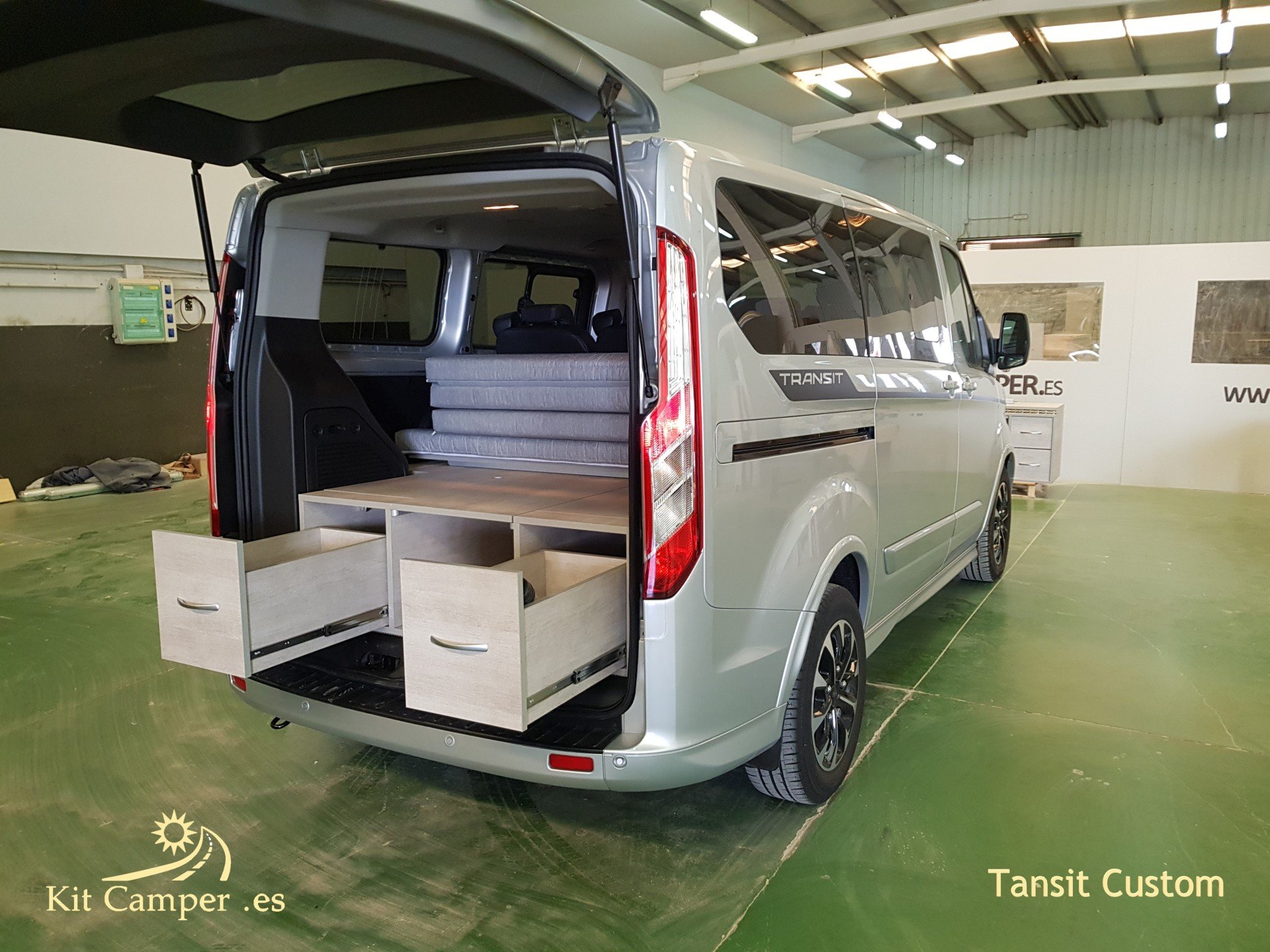 mueble camper para transit custom, kit camper para transit custom