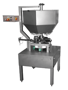 Filling systems for food, carousel filling machines, piston fillers