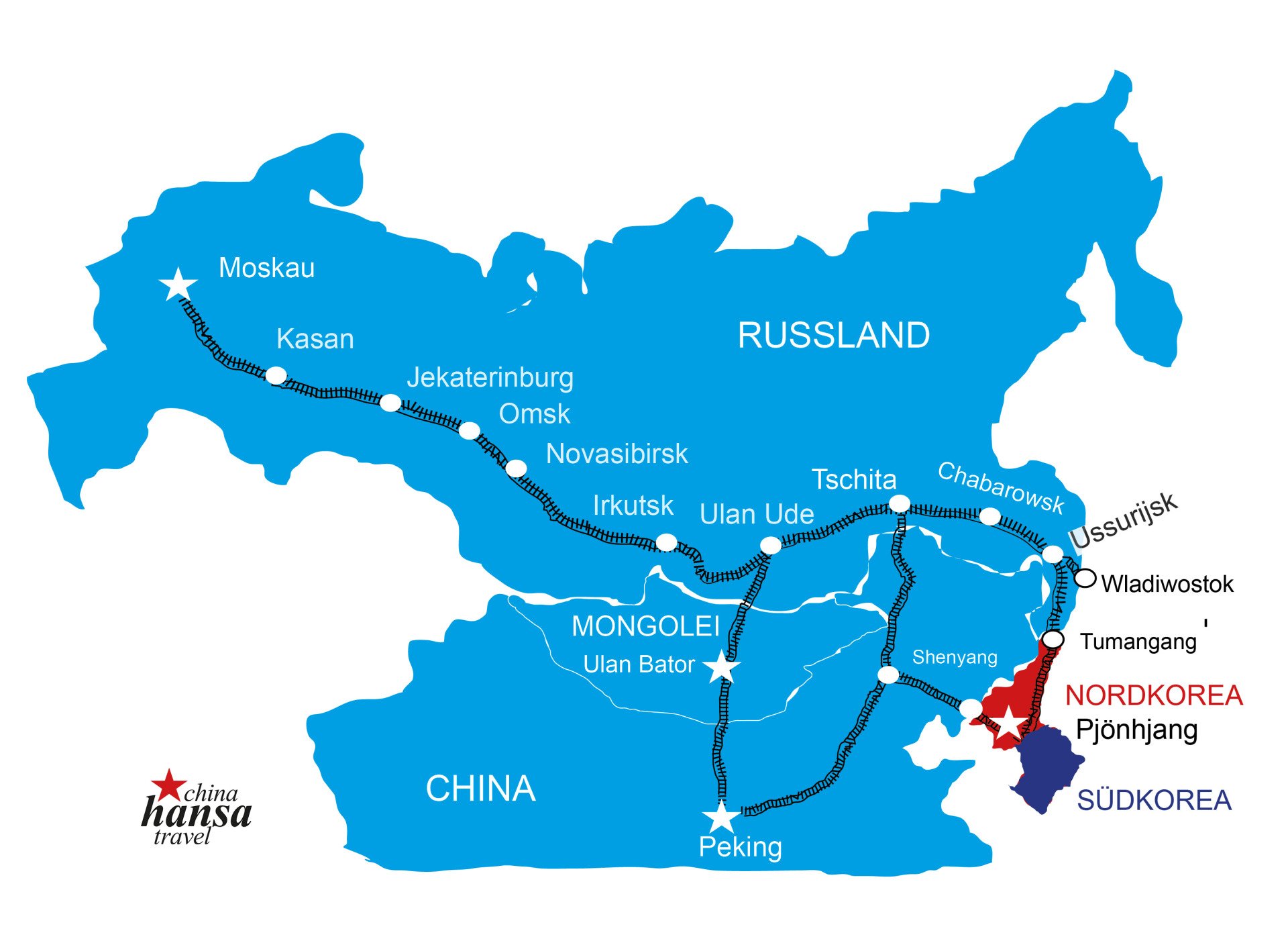 Transsibirische Eisenbahn: Moskau – Peking mit Zug Nr. 4
