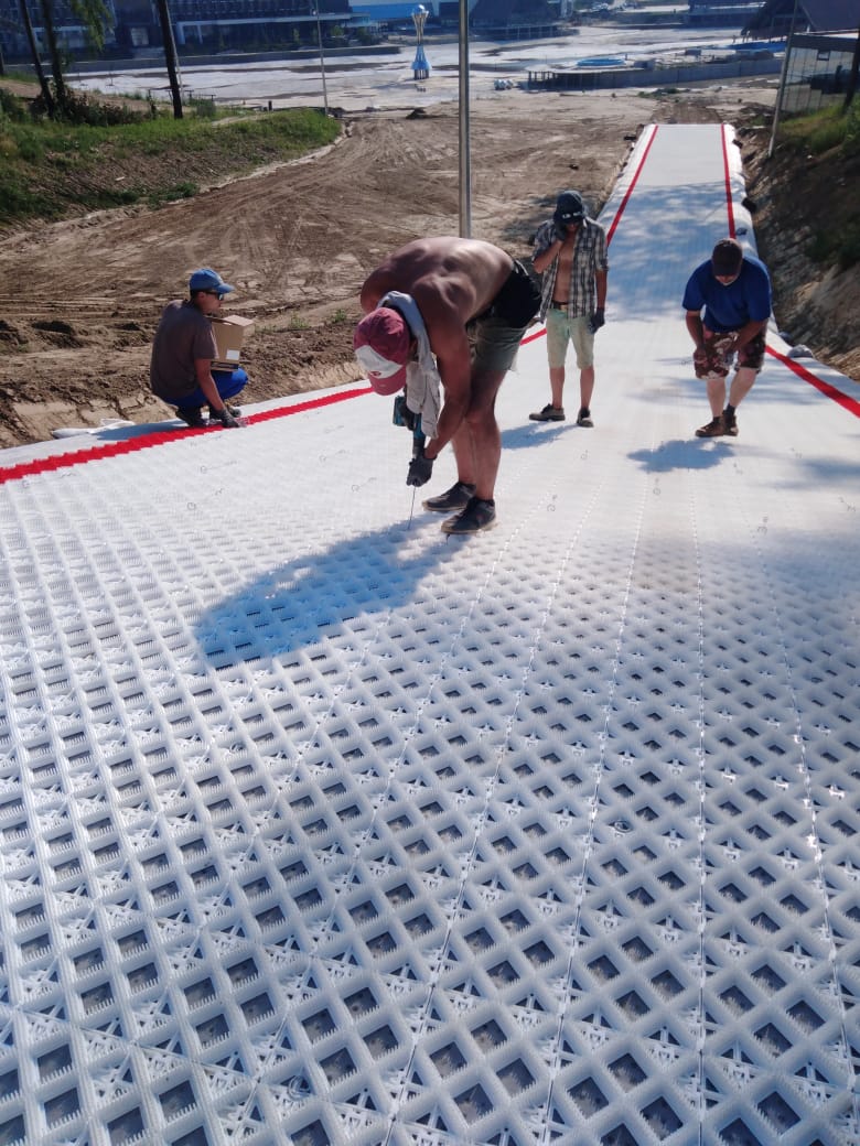 250m long tubing track in Vynnyky under construction