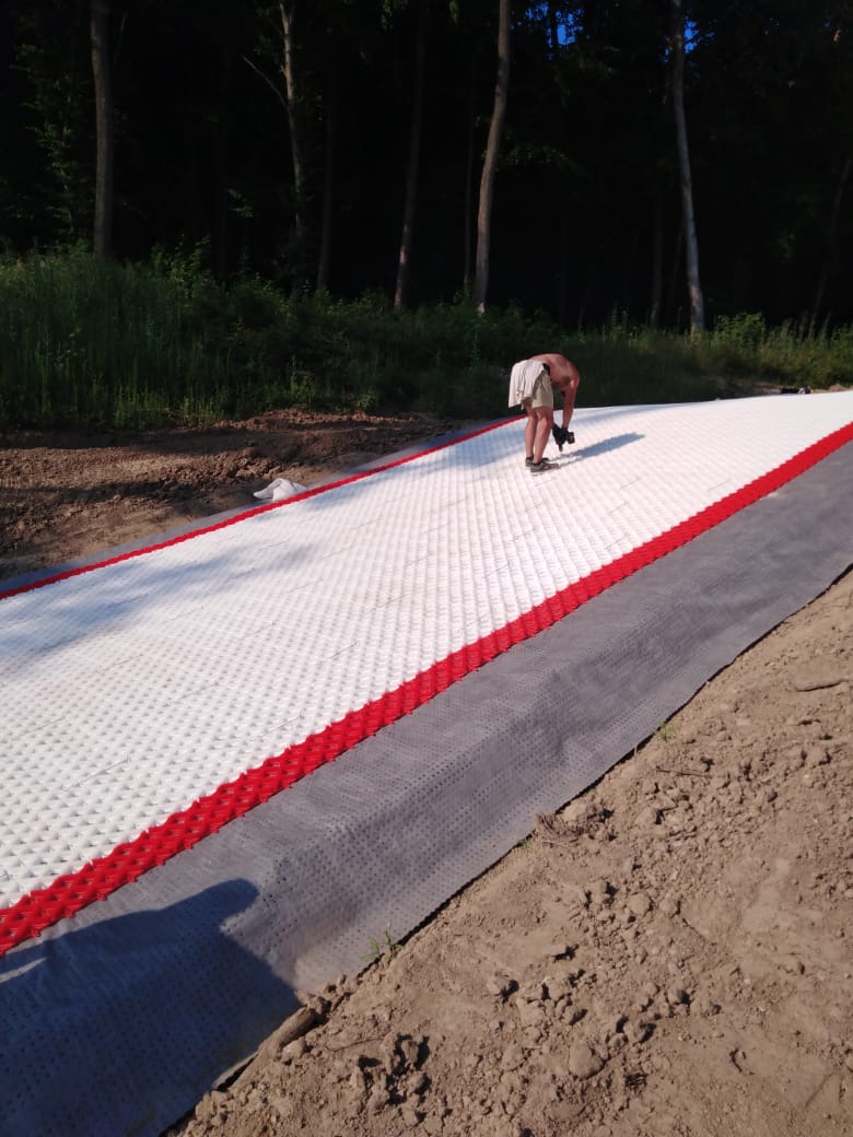 250m long tubing track in Vynnyky under construction