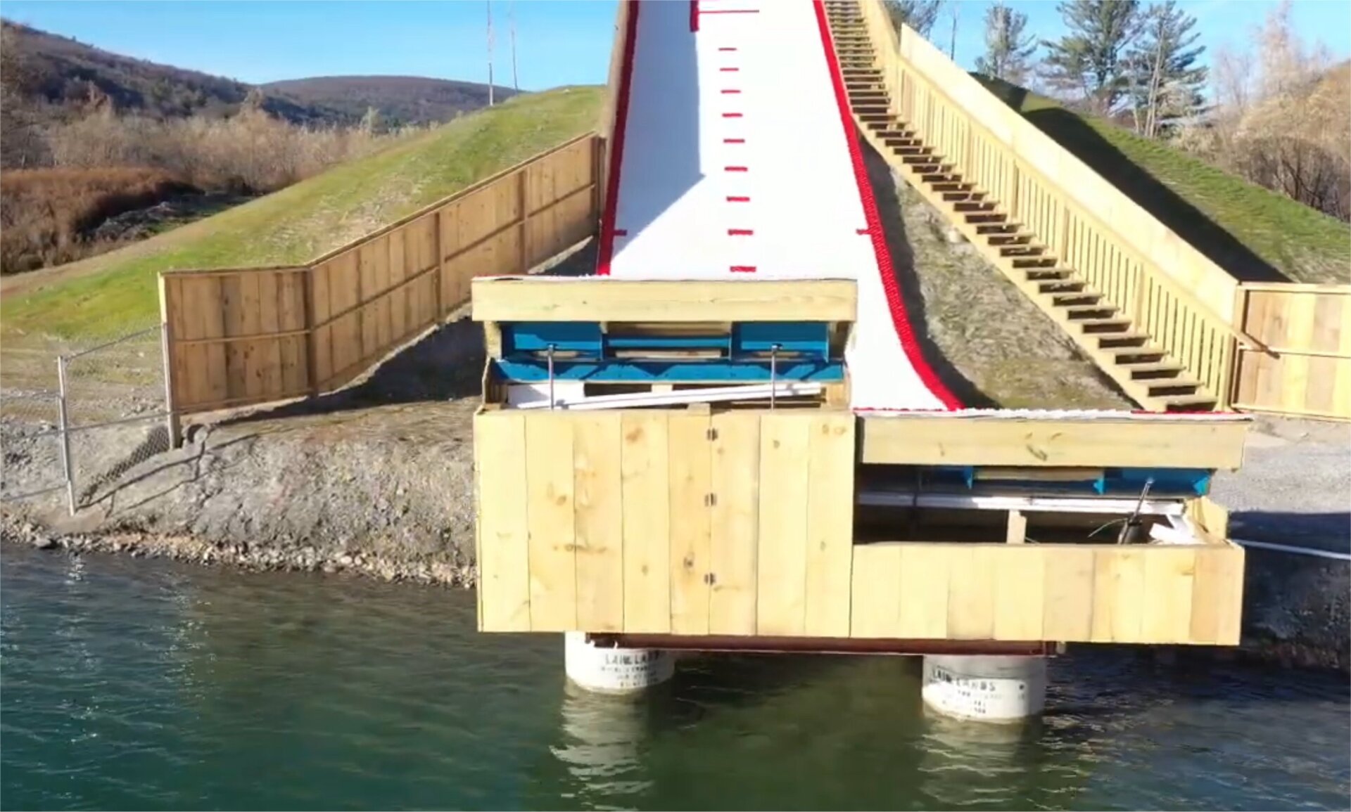 Flexible Wasserschanze in Bristol Mountain