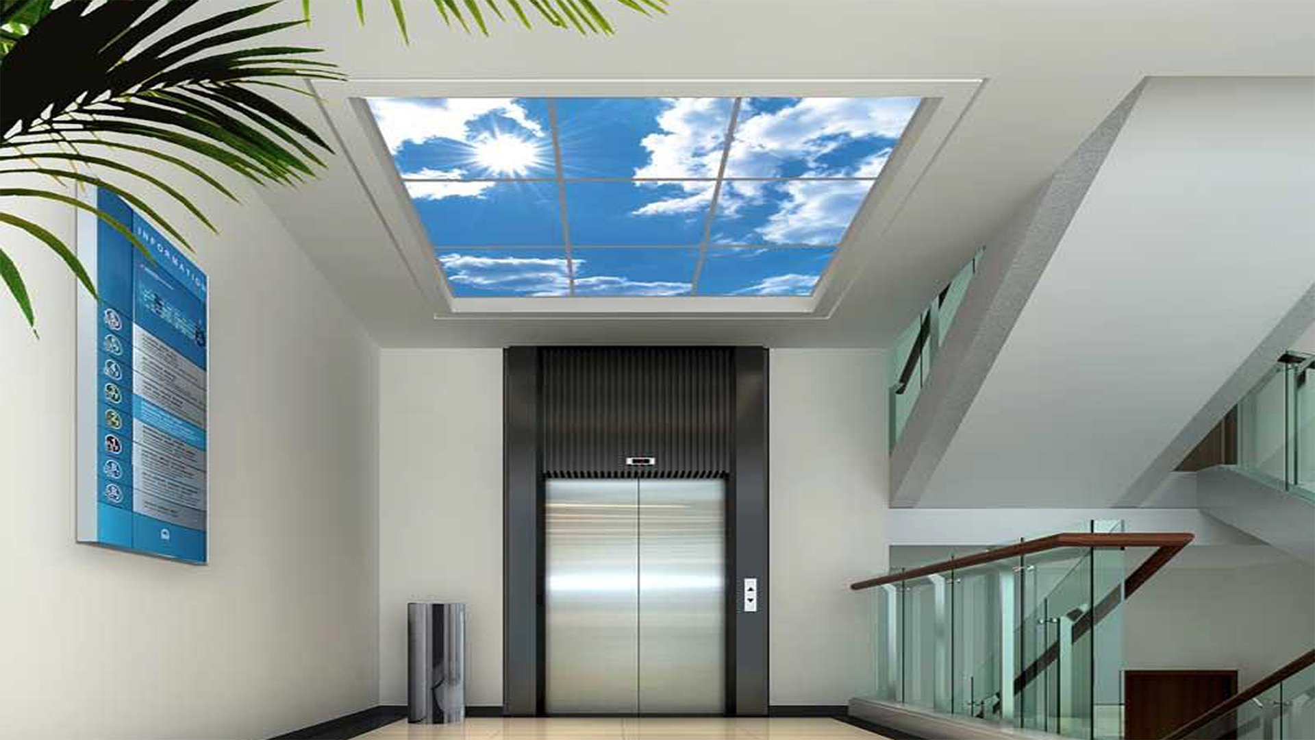 Skyview, dalles LED ciel, faux plafond