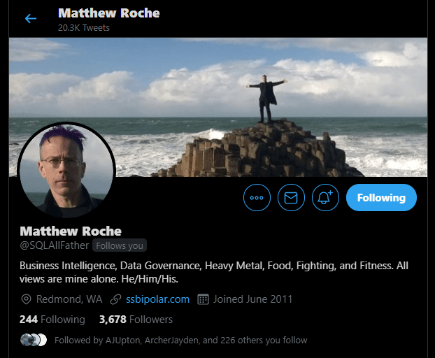 Data God Matthew Roche
