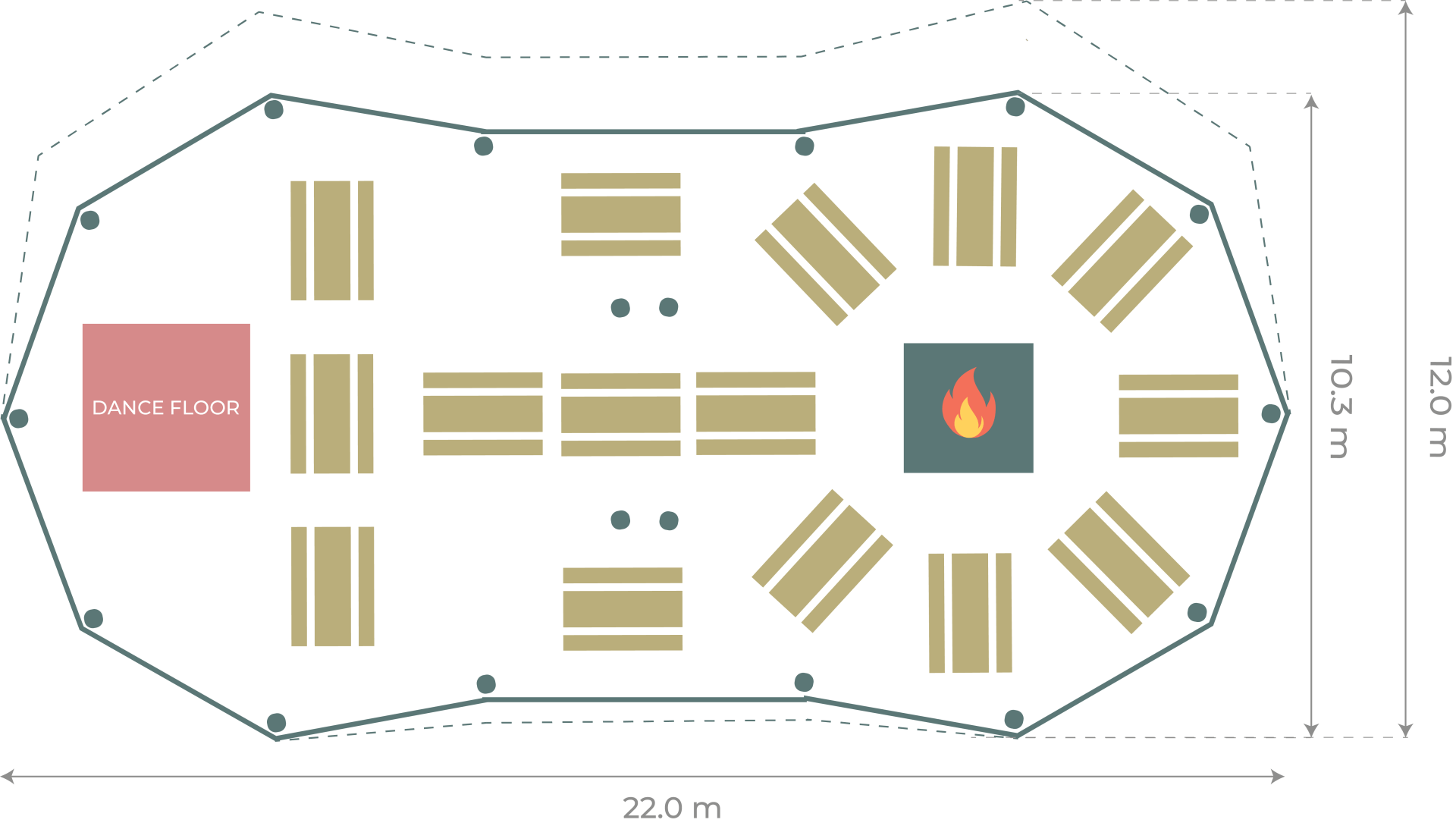 Tipi Floor Plans & Layouts | 1–3 Giant Hat Tipi Configurations