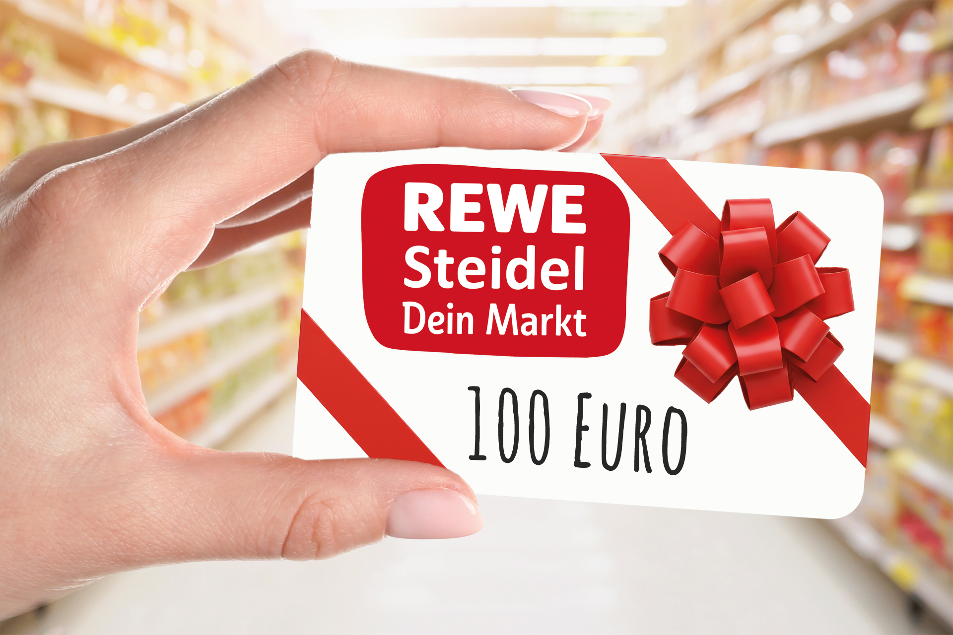 Gewinnen Sie einen 100€-Gutschein für REWE Steidel