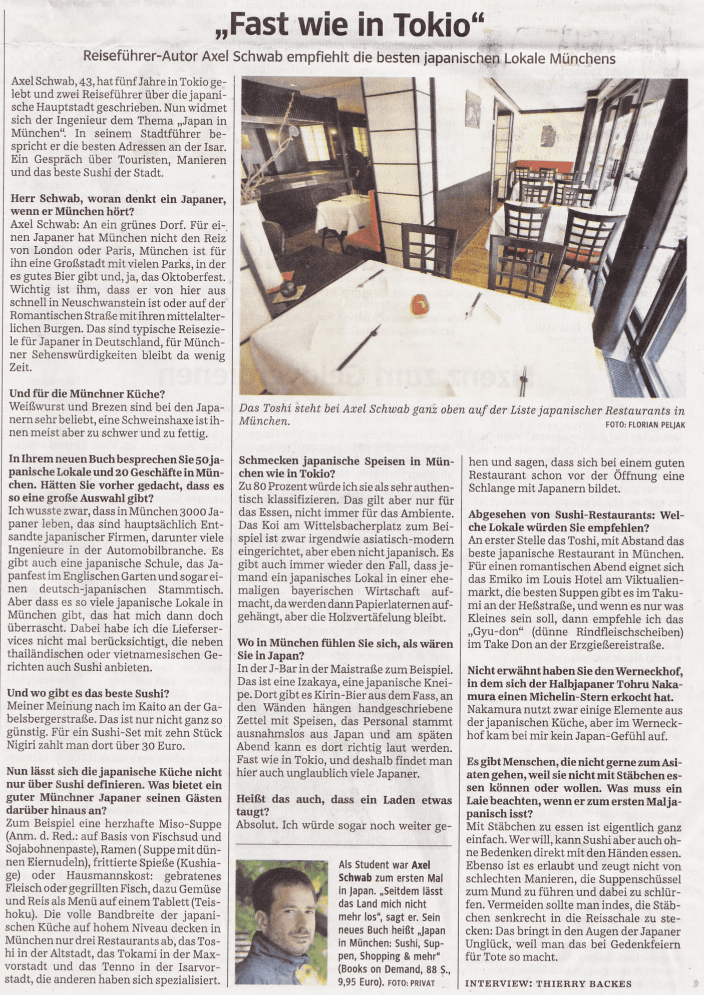 Restaurant TOSHI + JAPATAPA Noodle Men München