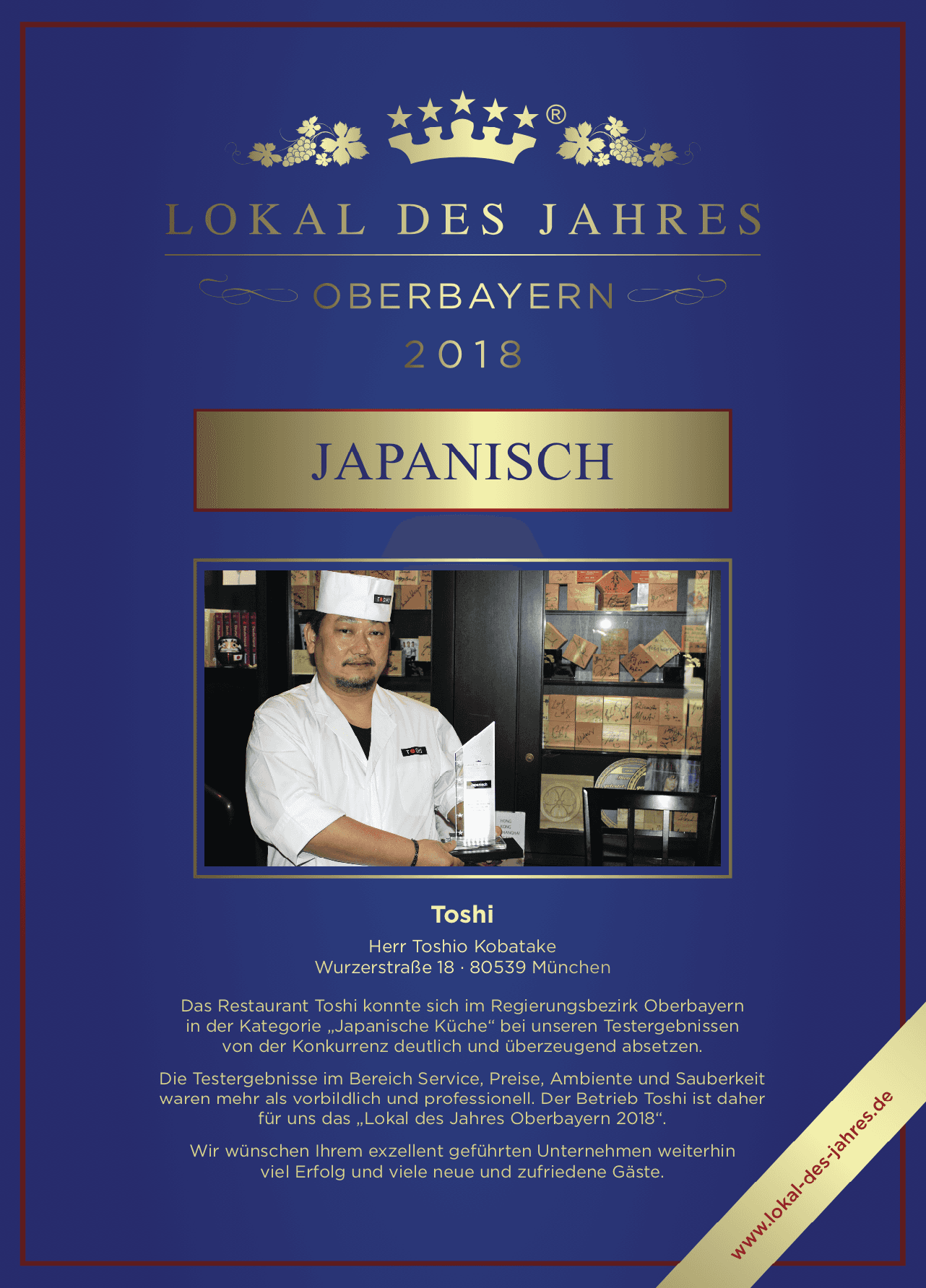 Restaurant TOSHI + JAPATAPA Noodle Men München