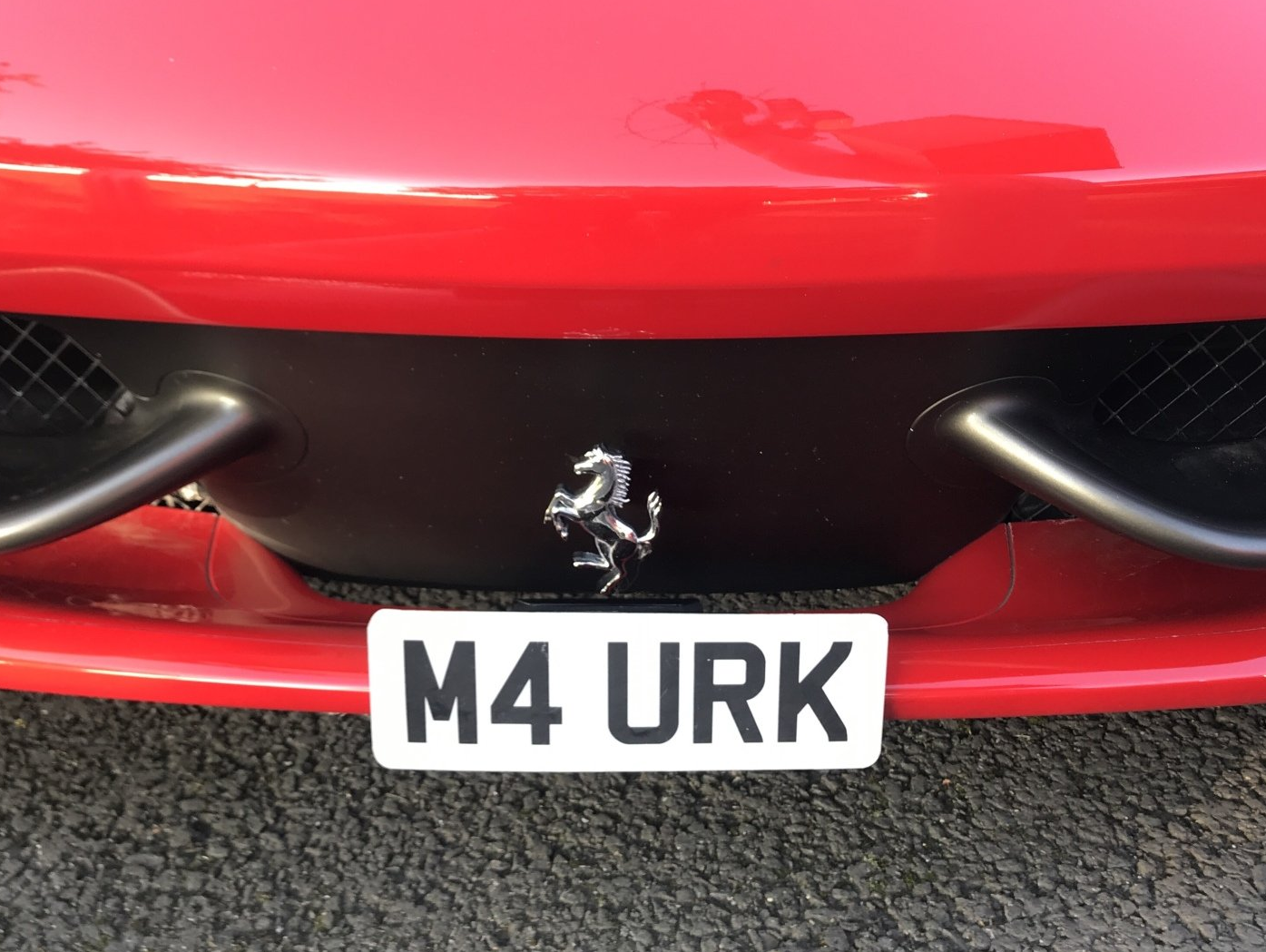 Ferrari no drill license plate mounts