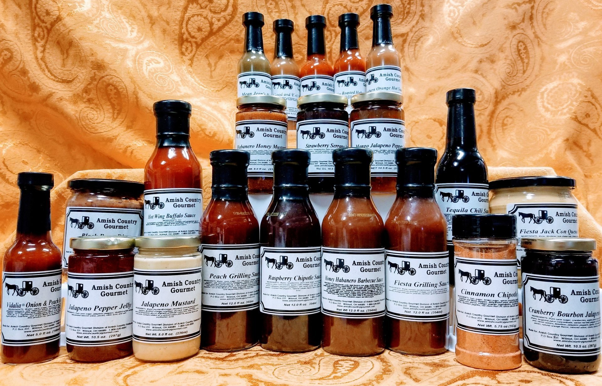 Amish Country Gourmet sauces, jams, salsas pickles...