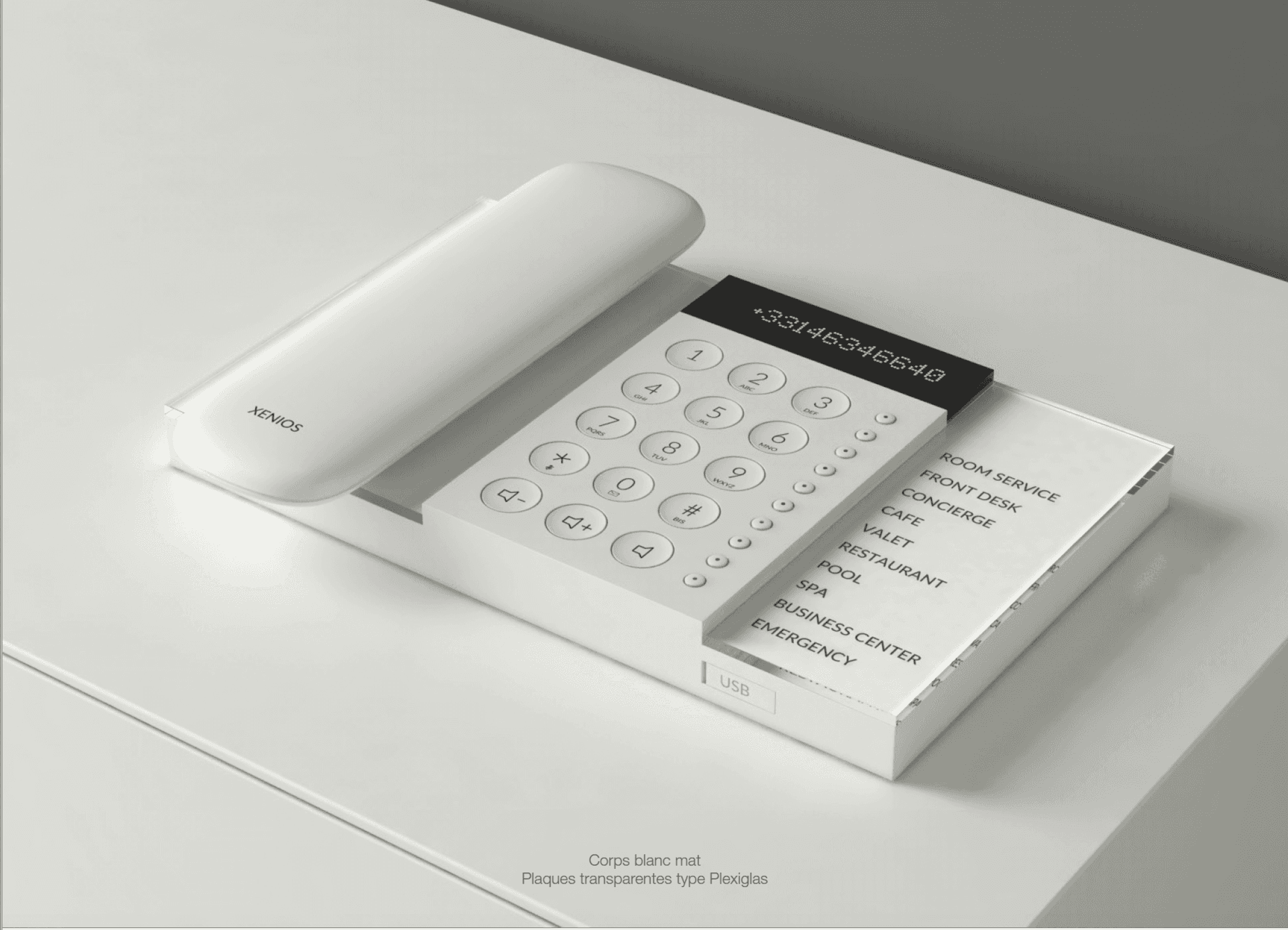 Xenios, the first design and customizable hotel telephone